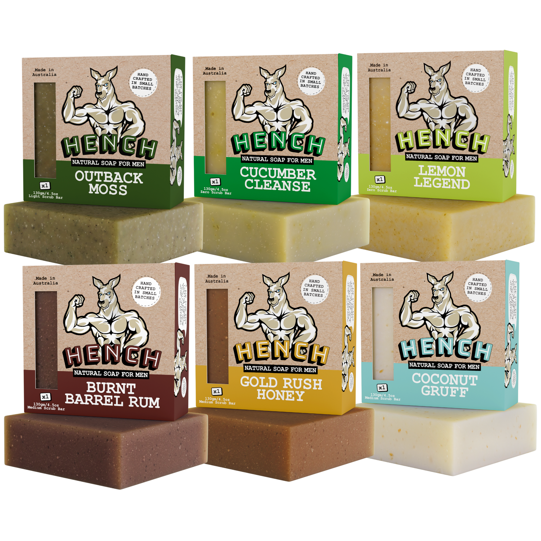 Pick Your Pack - Choose your own 6 Pack – Hench - Mens Natural Soap Bars